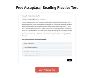 ACCUPLACER Writing Practice Test - Smart Edition Nursing